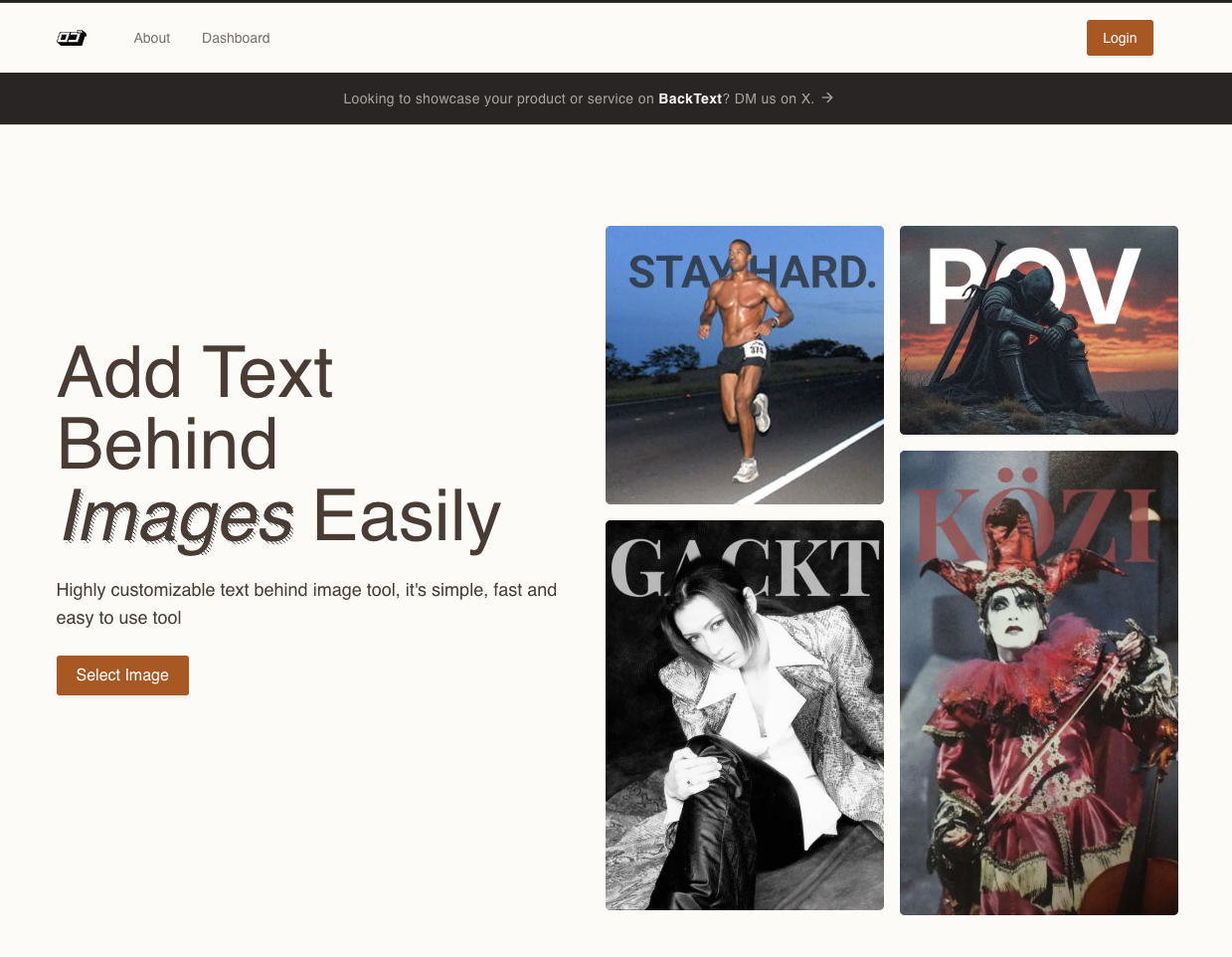 BackText - Text Behind Image Editor